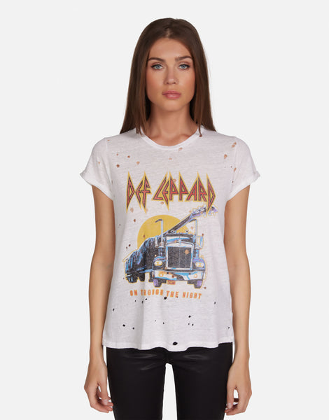 Def Leppard Truck Vintage Tee in Milk | Bess by Lauren Moshi